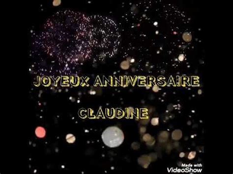 JOYEUX ANNIVERSAIRE CLAUDINE