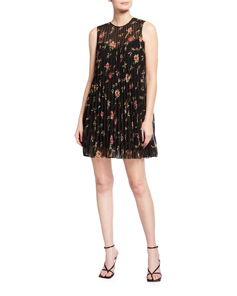 Buy Red Valentino Floral Print Short Dress Nero At 75 Off Editorialist