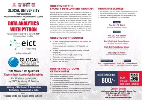 Mohd Naved Ul Haq On Linkedin Tow Week Fdp Will Be Conducted By Glocal University In