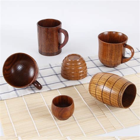 Wooden Big Belly Cups Handmade Natural Spruce Wood Vicedeal