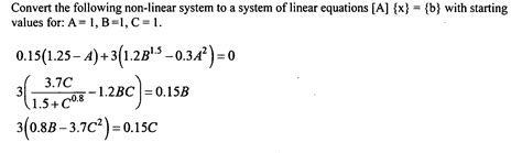 convert the following non linear system to a system