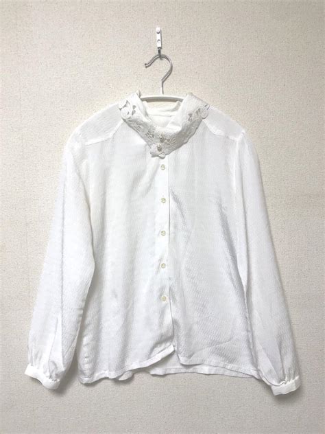 Vintage Grimoire ブラウス レース 白 レトロ 古着 メルカリ