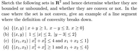 solved sketch the following sets in r 2 and hence determine
