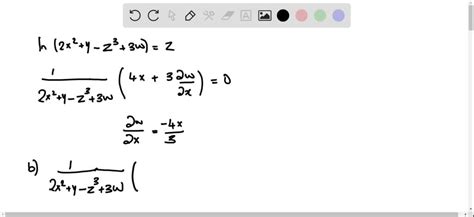 Solvedfind ∂w ∂x ∂w ∂y And ∂w ∂z Using Implicit