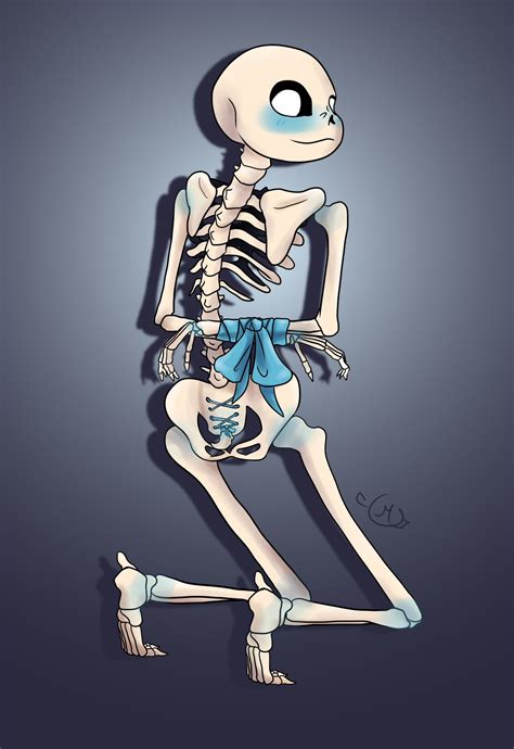 Rule 34 2021 Animated Skeleton Arms Behind Back Blue Blush Blush