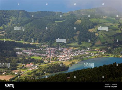 Sete Cidades And Lagoa Azul Das Sete Cidades Sao Miguel Azores