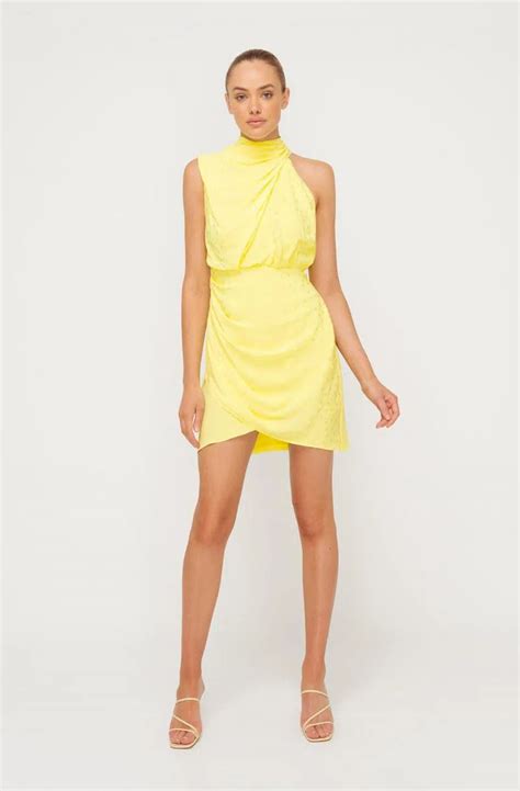 Sheike Gracie Mini Dress Yellow Size 8 The Volte
