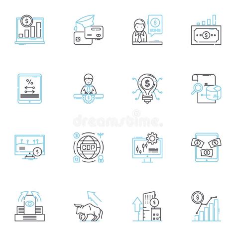 Data Insights Linear Icons Set Analytics Trends Patterns