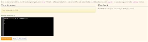 solved java given an adjancency matrix for an undirected