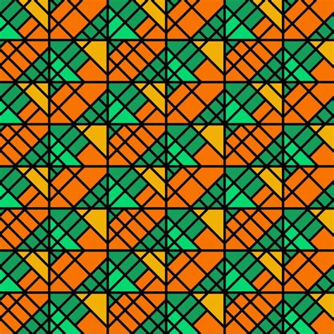 Premium Vector Orange And Green Geometric Pattern