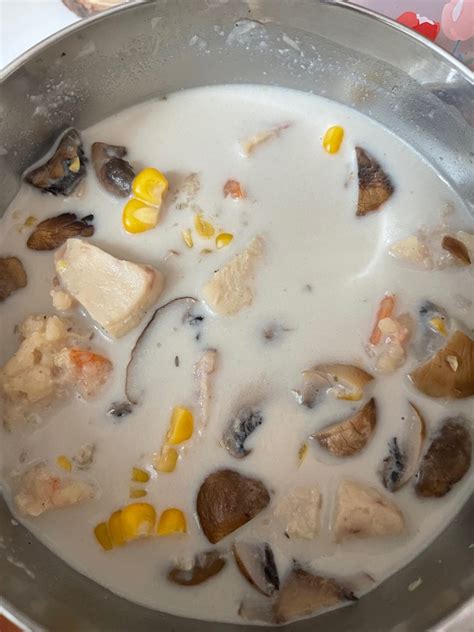 【奶油玉米蘑菇汤的做法步骤图，怎么做好吃】努力自律u下厨房
