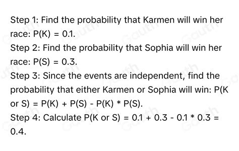 Solved Karmen And Sophia Are On A Swim Team And Race In Different