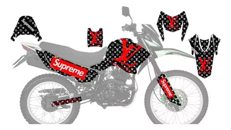 Dm Rojo Graficos Kit Stickers Vinil Laminado Mate