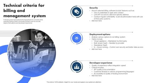 Technical Criteria For Billing And Management System Billing Management
