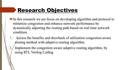 Congestion Aware Routing Algorithm Network On Chip Ppt