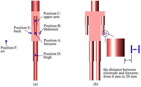 A Simulation Setup About The Positions Of Electrode B Simulation