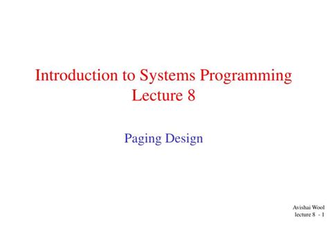 Ppt Introduction To Systems Programming Lecture 8 Powerpoint Presentation Id3400879