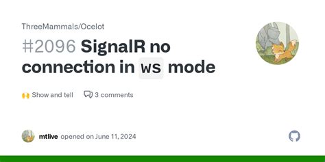 Signalr No Connection In `ws` Mode · Threemammals Ocelot · Discussion