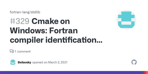 Cmake On Windows Fortran Compiler Identification Is Unknown Issue