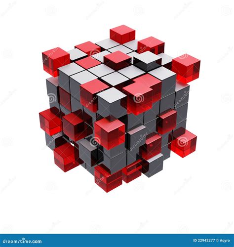 Cubes Construction Isolated 3d Model Stock Illustration Illustration
