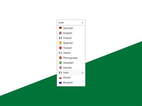 Daily UI Language Selector By Cathal O Kane On Dribbble