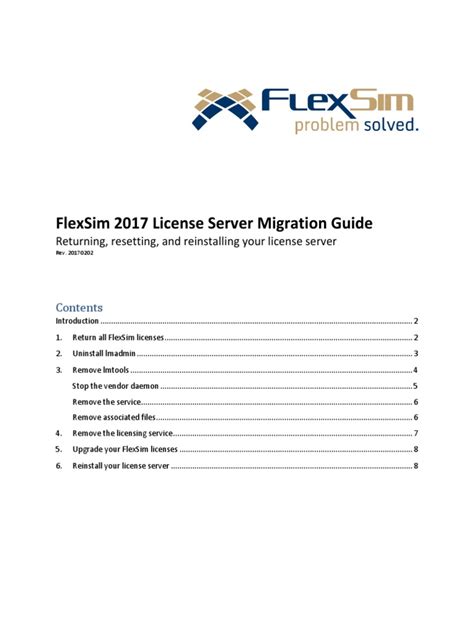 Flexsim 2017 License Server Migration Guide Pdf Zip File Format
