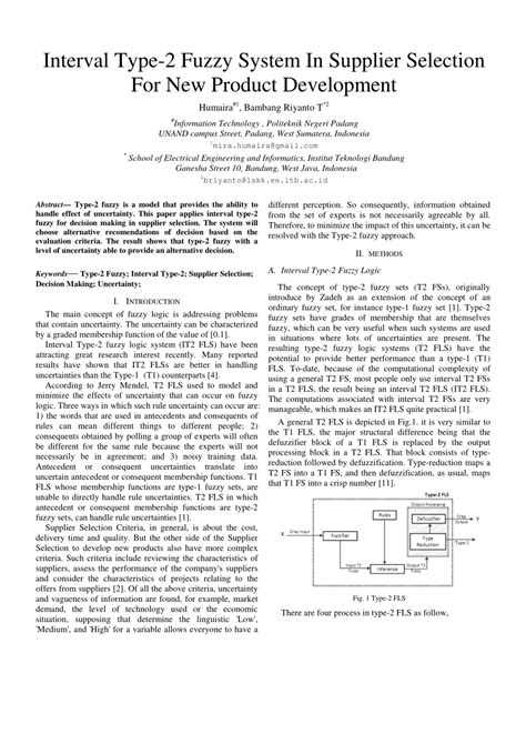 pdf interval type 2 fuzzy system in supplier selection for new