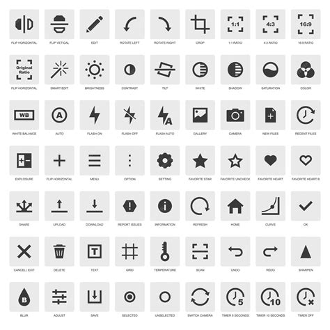 Premium Vector Photo Editor App Icon Set Crop Flip Rotate Silhouette Icon Symbol Pictogram