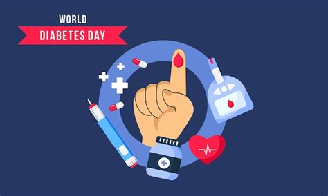 Premium Vector World Diabetes Day Hand Drawn Illustration