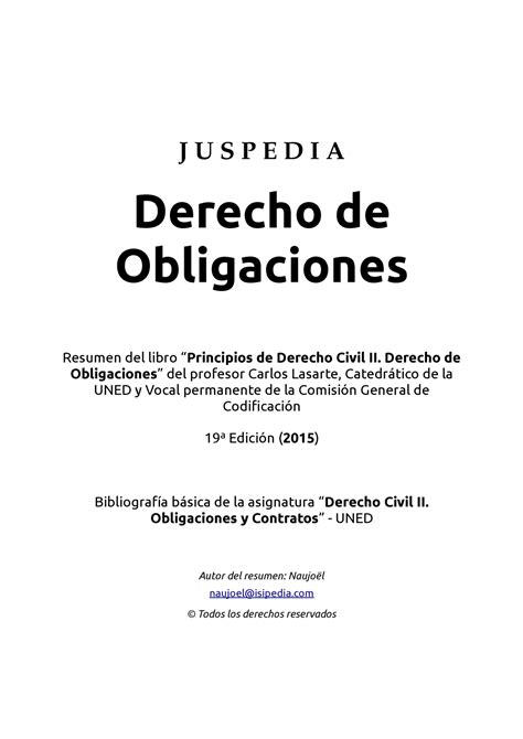 Civil Ii Obligaciones J U S P E D I A Derecho De Obligaciones