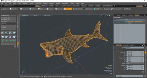 Megalodon Aggressive Pose 3d Model 139 Obj Lxo Ma Max Fbx C4d