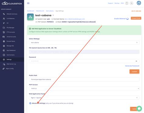 How To Enable Disabled Functions For A Website Cloudstick Control