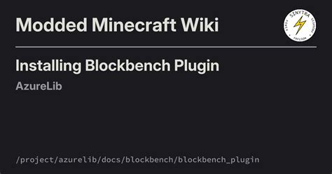 installing blockbench plugin azurelib