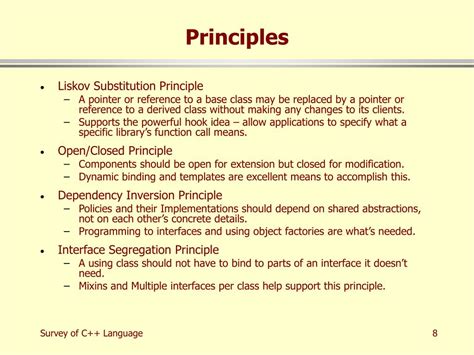 Ppt Cse687 Object Oriented Design Class Notes Survey Of The C