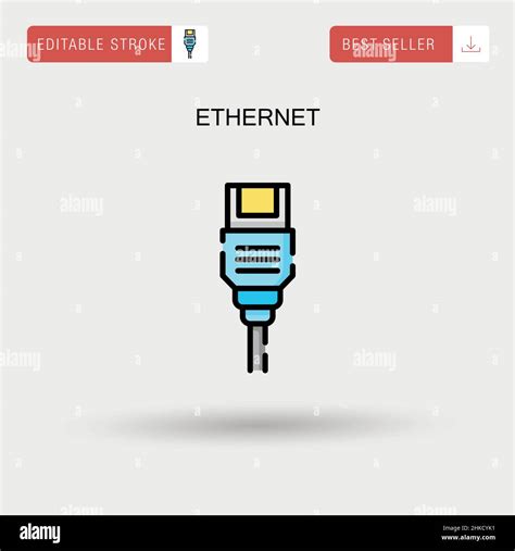 Ethernet Simple Vector Icon Stock Vector Image And Art Alamy