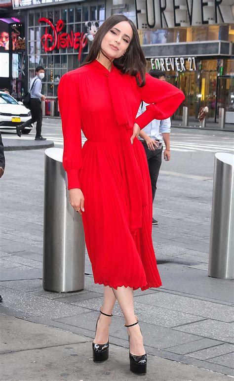 Sofia Carson In A Red Dress Stops By Nbcs Today Show In New York City
