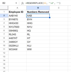 How To Remove Numbers From Strings In Google Sheets