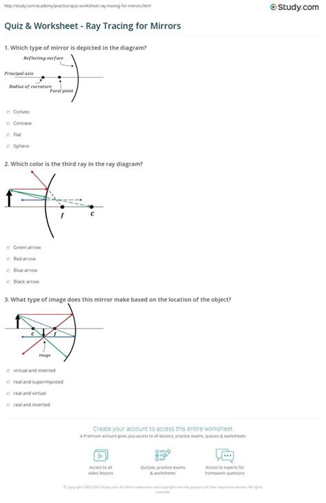 Convex Mirror Ray Diagram Worksheet