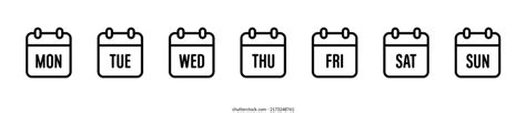 Calendar Icon Date Vector Sign Day Stock Vector Royalty Free