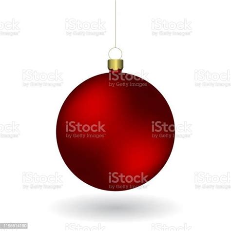 황금 사슬에 매달려 벡터 크리스마스 빨간 공 흰색 배경에 격리 3차원 형태에 대한 스톡 벡터 아트 및 기타 이미지 3차원 형태 겨울 공휴일 Istock