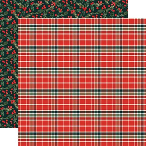 Christmas Flora Merry Plaid Ds Paper