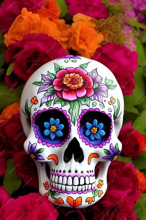 Premium Photo Dia De Los Muertos Traditional Calavera Sugar Skull