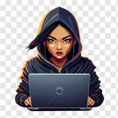 Garota Hacker Png Hacker Hackear Crime Cibernético Png Imagem Para