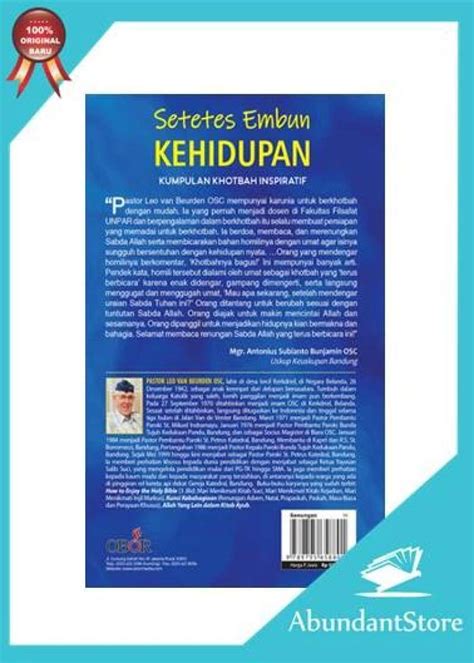 Promo Buku Setetes Embun Kehidupan Leo Van Beurden Osc Diskon 23 Di