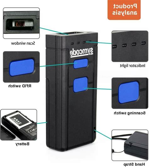 Wireless Bluetooth Barcode Scannersymcode Mini Portable Barcode Reader