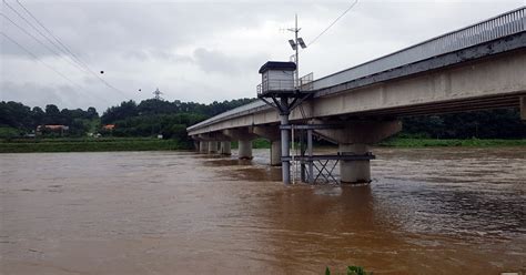 괴산 달천강 목도교 홍수주의보 발령…강변 이용 자제