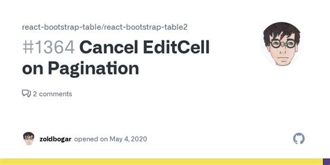 Cancel Editcell On Pagination · Issue 1364 · React Bootstrap Table