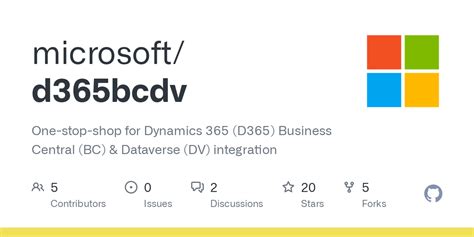 GitHub Microsoft D365bcdv One Stop Shop For Dynamics 365 D365 Business Central BC
