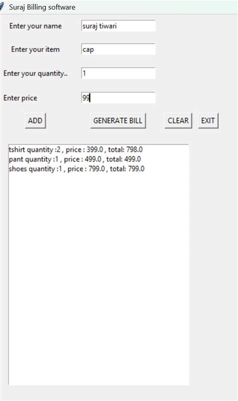 Python Tkinter Billingsoftware Miniproject Pythondeveloper Guipython Suraj Tiwari