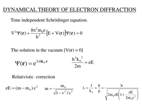 Ppt Two Beam Dynamical Electron Diffraction Powerpoint Presentation